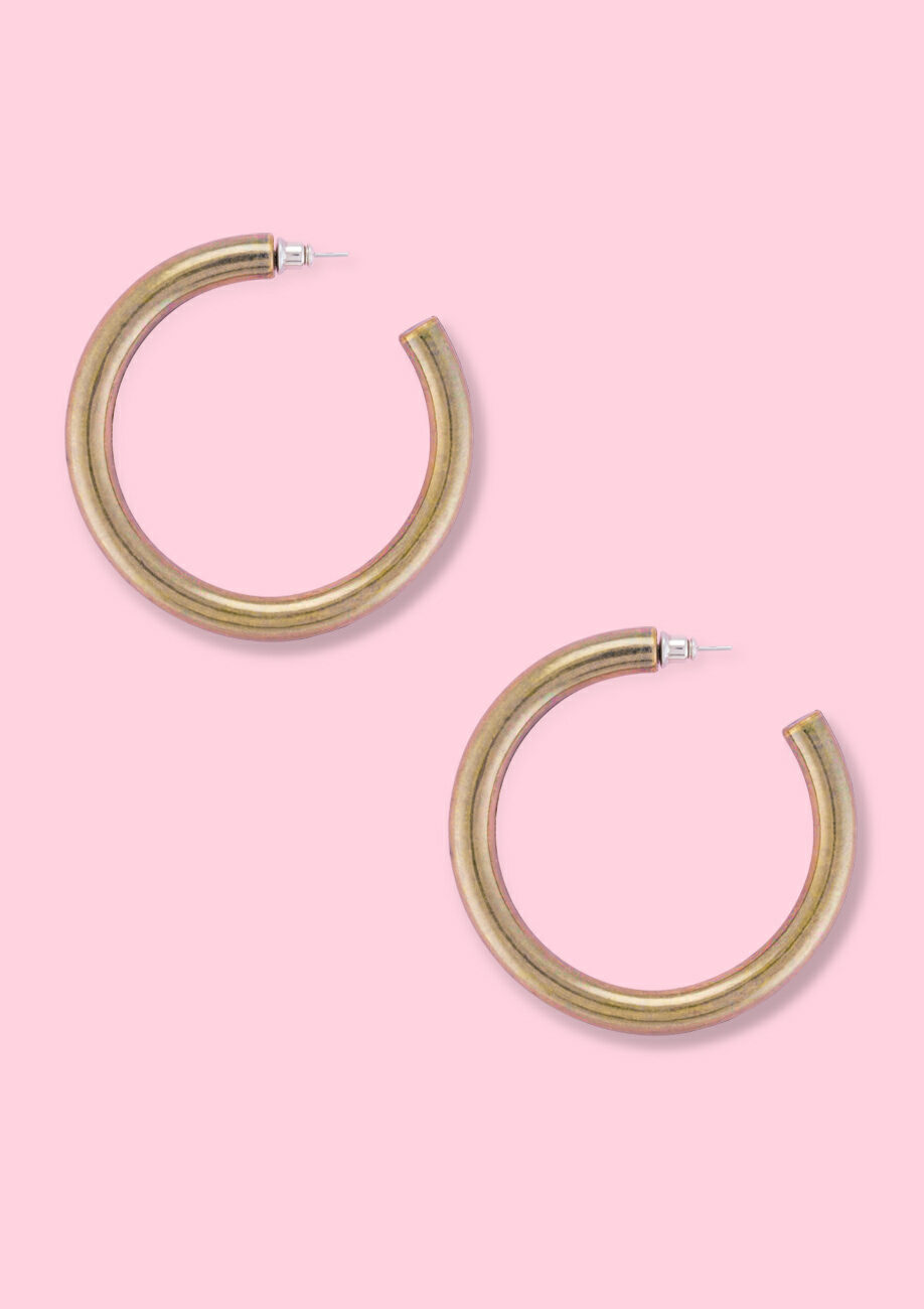 LIVE TO EXPRESS Coppal Hoop Earrings